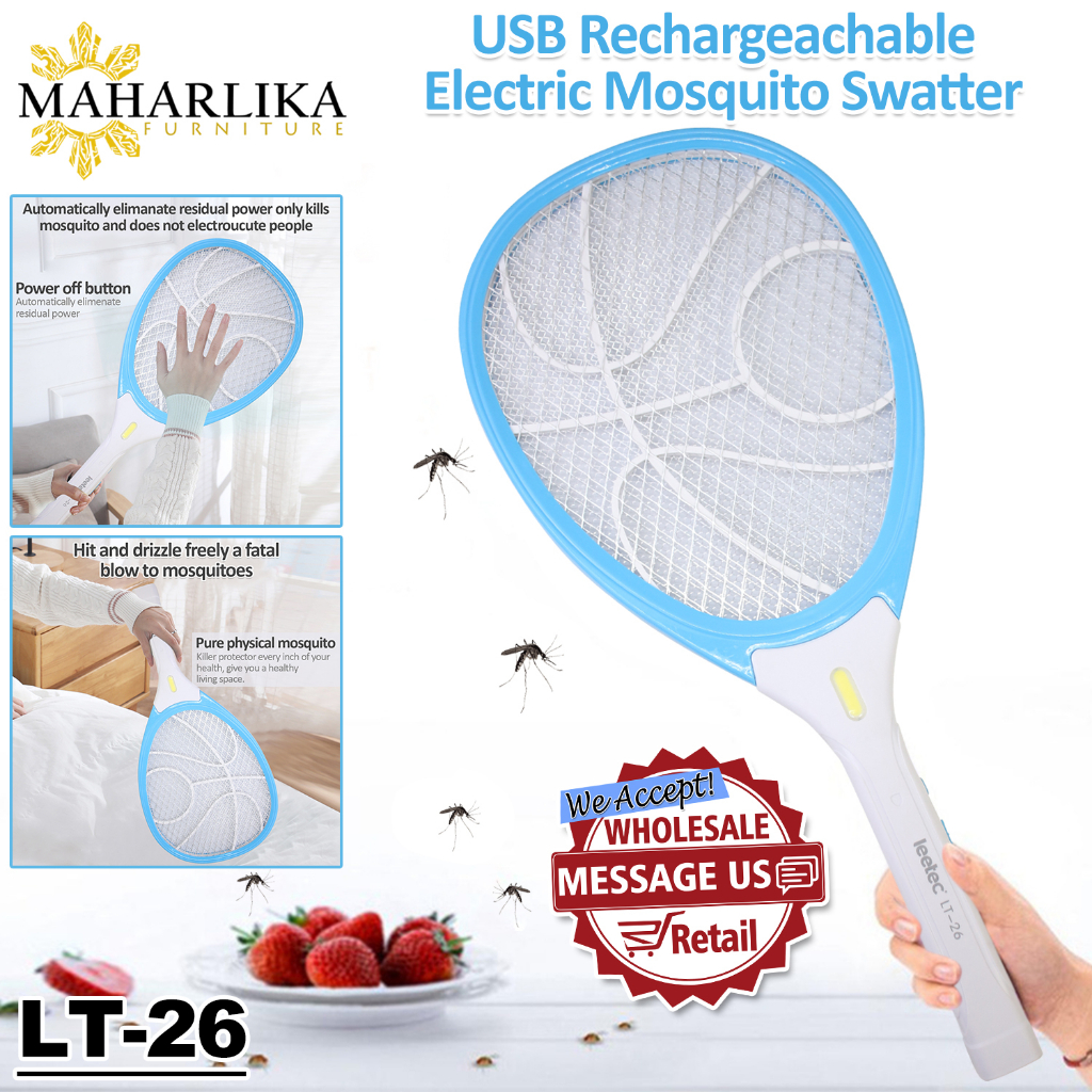 Maharlika Leetec LT-26 Rechargeable Electronic Mosquito Bat Swatter ...
