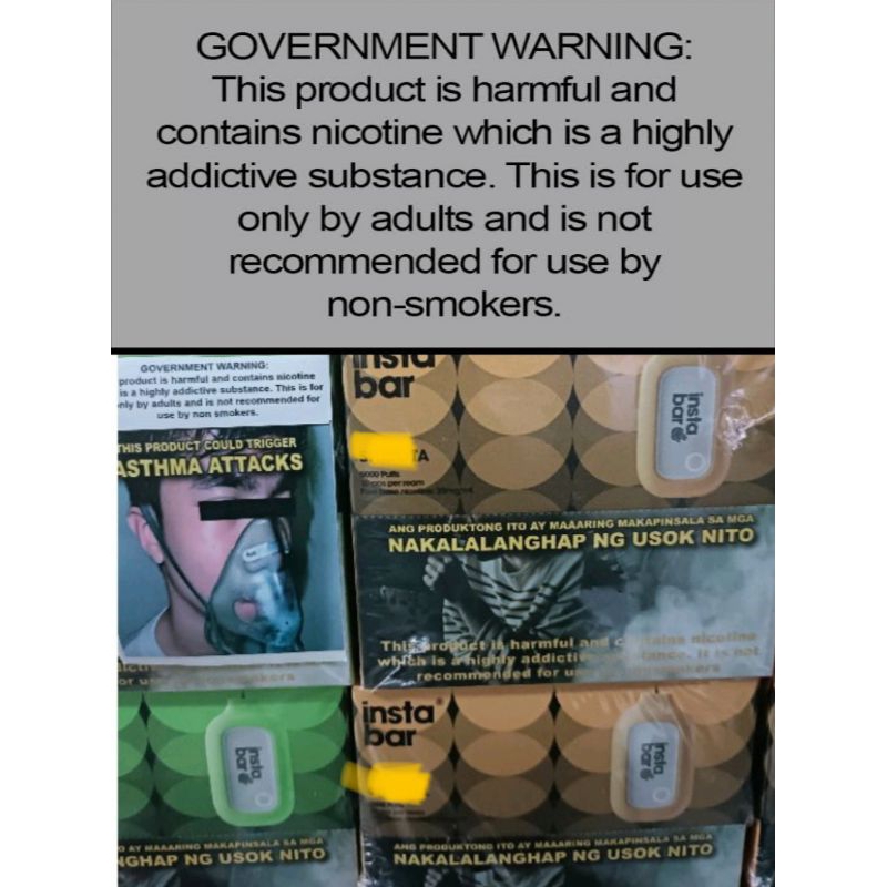 INSTA BAR - instabar 5000 PUFFS RECHARGEABLE DISPO POD - LEGIT | Shopee ...