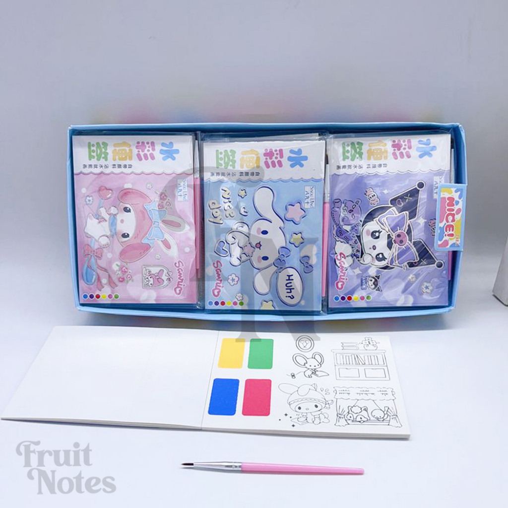 VG154 12 Mini Sheets Sanrio Theme Watercolor Painting | Shopee Philippines