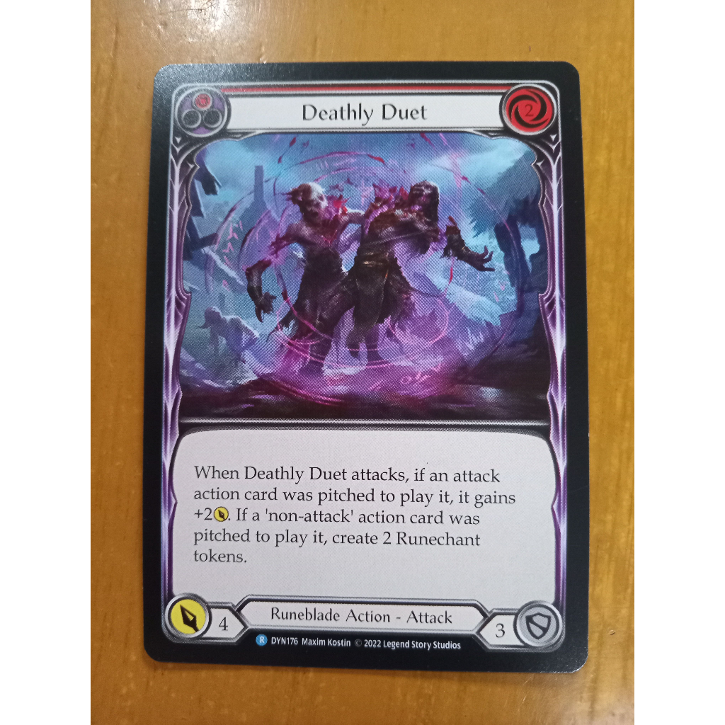 FAB Flesh and Blood TCG: Deathly Duet Dynasty Rare Runeblade Attack ...