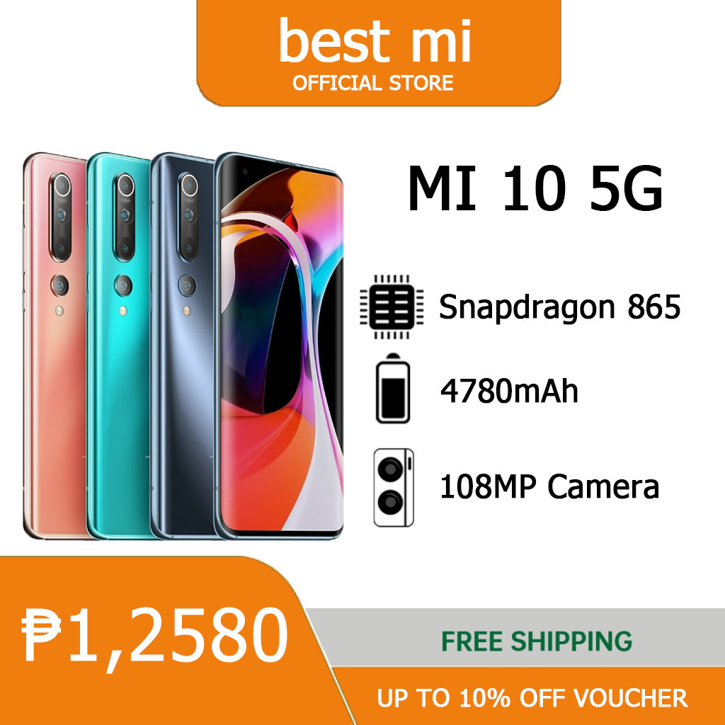 Xiaomi 10 5G Smartphone Snapdragon 865 Dual sim MI 10 5G 100MP Camera 4780mAh Battery MultiLink ...