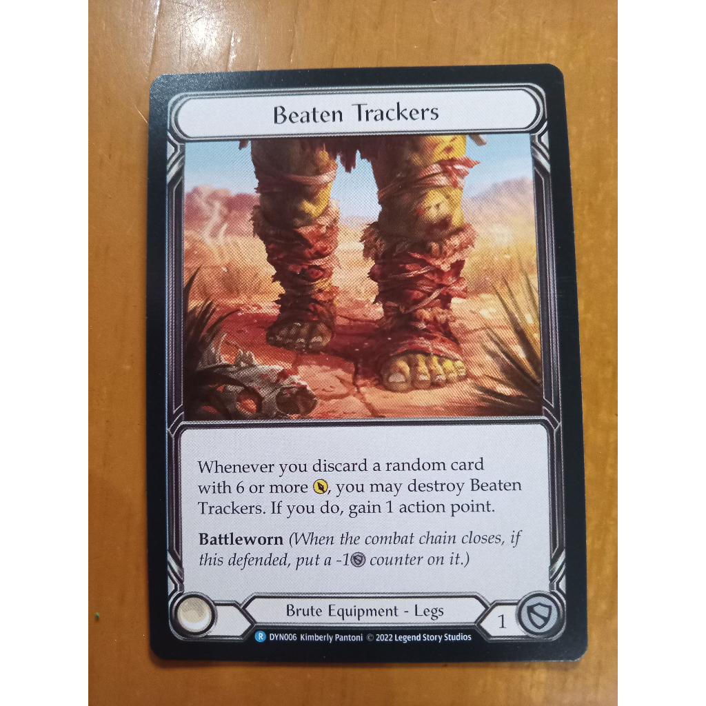 FAB Flesh and Blood TCG: Beaten Trackers Dynasty Rare Brute Equipment ...