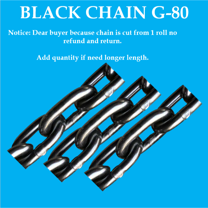 G80 Kadena Black Chain 1 Meter 3.3 Feet 26mm-30mm | Shopee Philippines