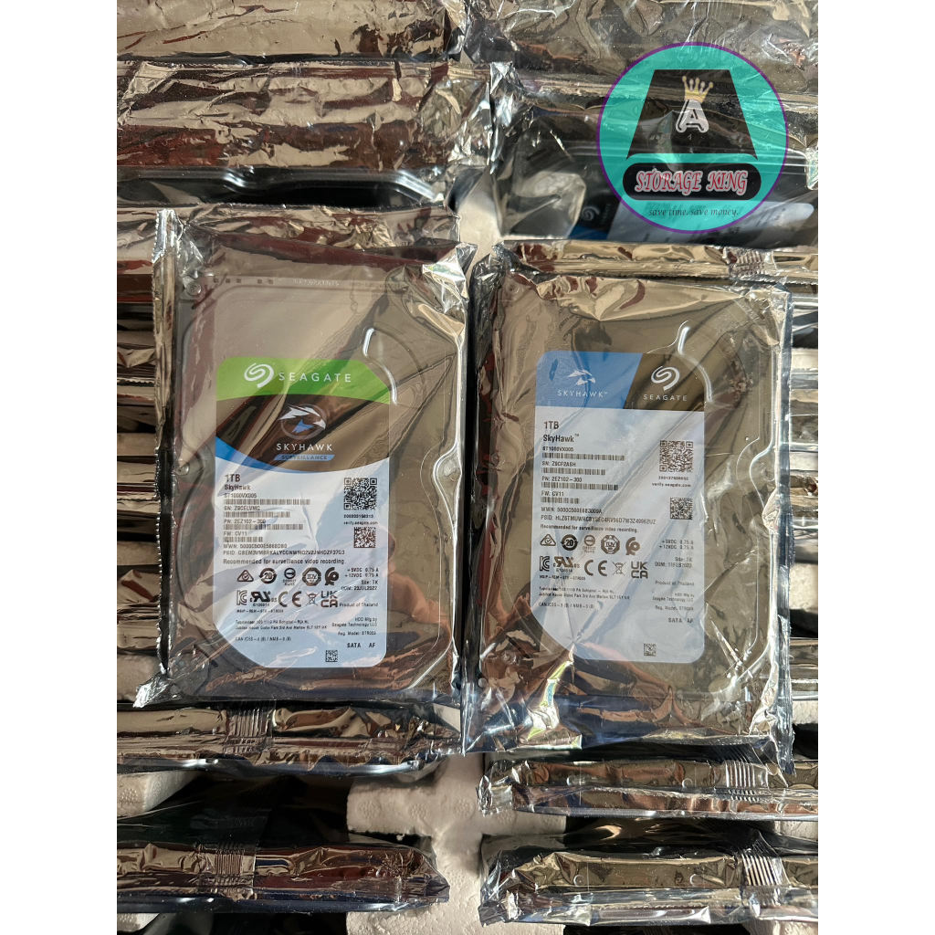Seagate Skyhawk 1TB CCTV Surveillance Hard Disk Drive (for CCTV) SATA 3 ...