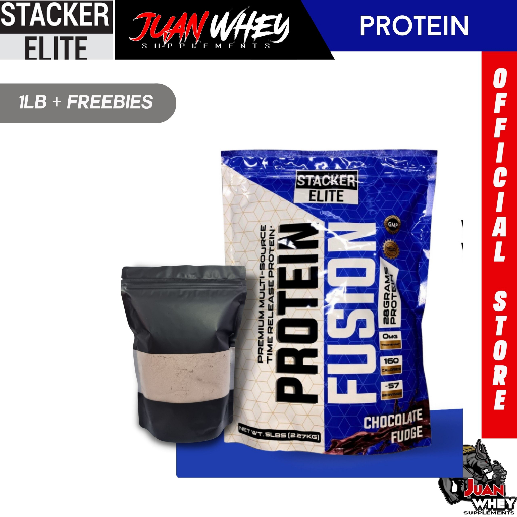 Whey Protein Fusion - 1LB | 2LBS with Freebies Stacker Elite | Shopee ...