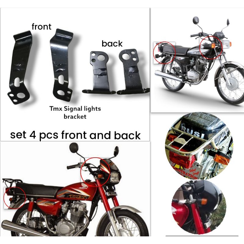 Tmx And Rusi Signal Lights Bracket 4 pcs Set Front And Back Motorcycle ...