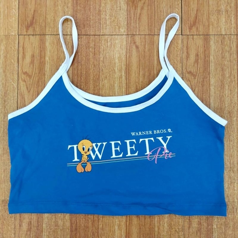 CROP TOP SPAGHETTI COTTON STRETCHABLE LADIES SANDO AUTHENTIC OVERRUN ...