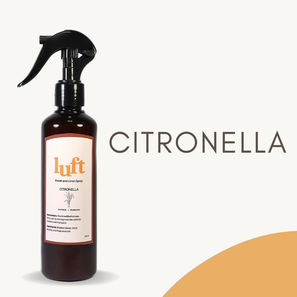 Luft Room and Linen Spray 250ml – Citronella | Odor Eliminator ...