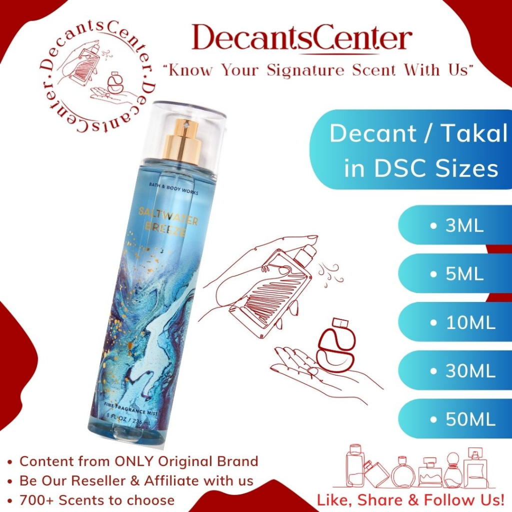 Authentic Saltwater Breeze Fragrance Body Mist Travel Size | Shopee ...