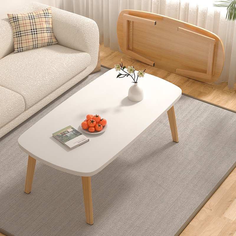 Foldable Modern simple solid wooded living room table nordic coffee ...
