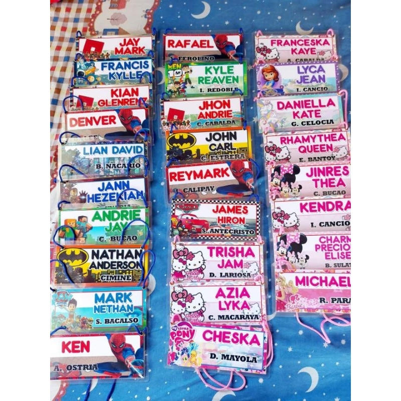 laminated student name tag / name plate | Shopee Philippines