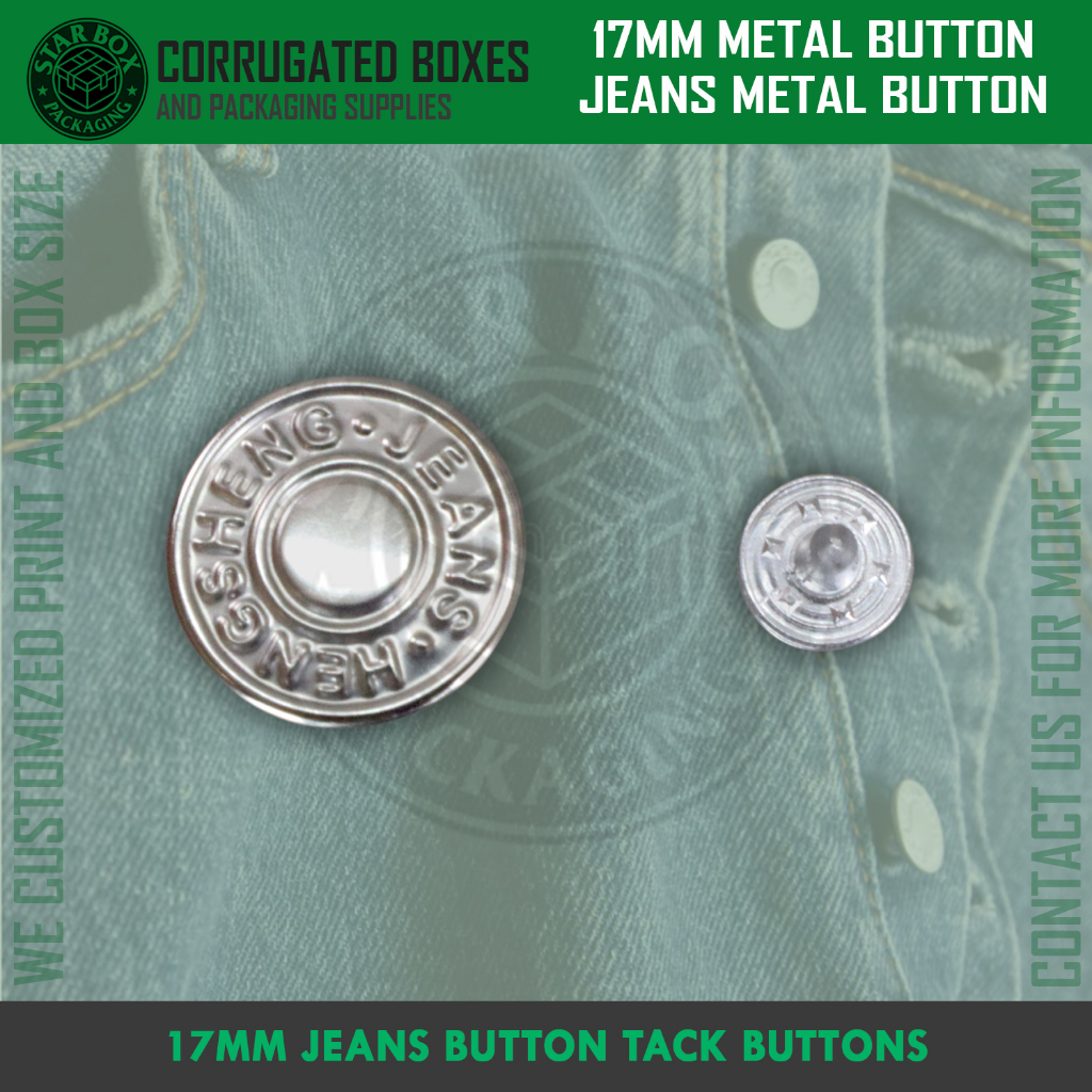Starbox (10pcs per PACK) 17mm Jeans Button Tack Buttons Metal ...