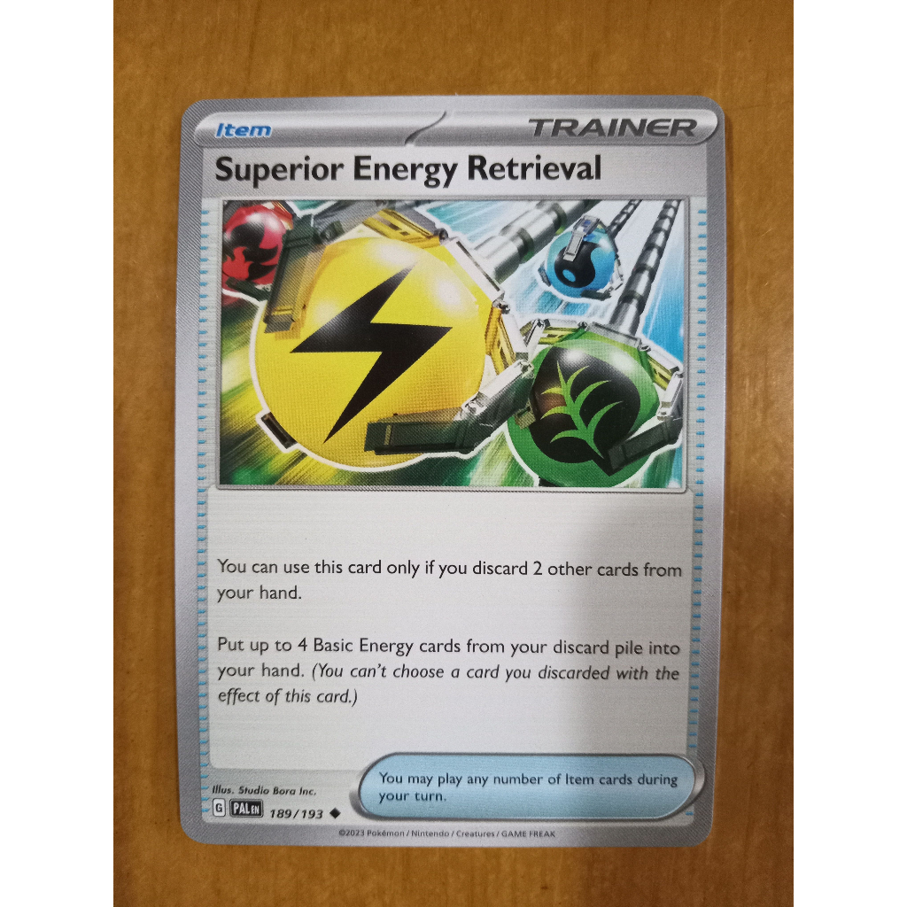 Superior Energy Retrieval Uncommon 189/193 Pokemon TCG Standard English ...