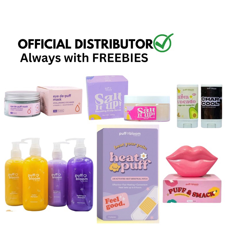 Puff and Bloom Heat Puff Eye De-Puff Lip Mask Salt It Up Shampoo ...