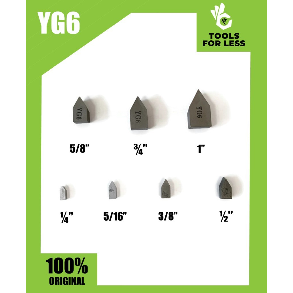 Heavy Duty YG6 Carbide Sizes: 1/4", 5/16", 3/8" & 1/2" | Shopee Philippines