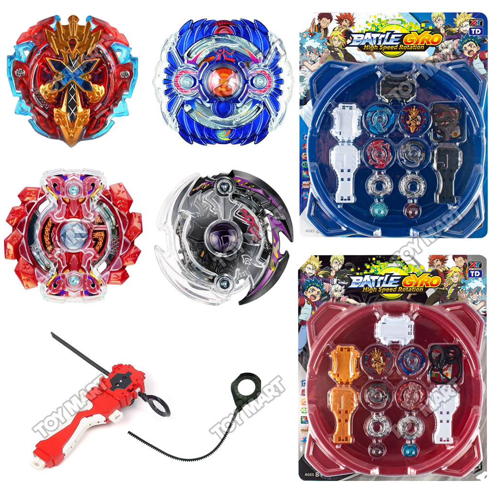 Gyro Toys Double Battle Beyblade Interactive Toy Game 4 Gyro 2 Launcher Beyblade Burst Set Toy ...