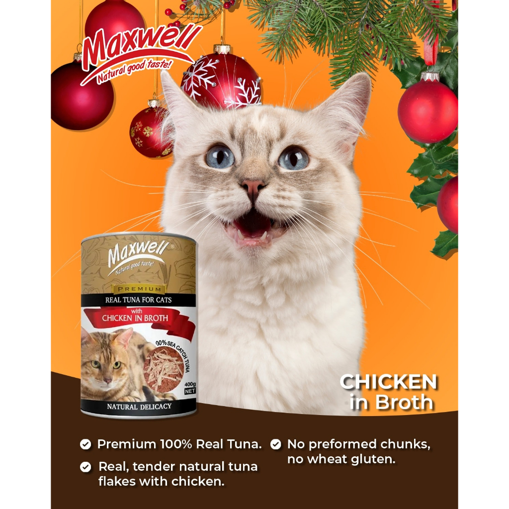 Maxwell Cat Food with 100% Natural Tuna, 400g | Shopee Philippines