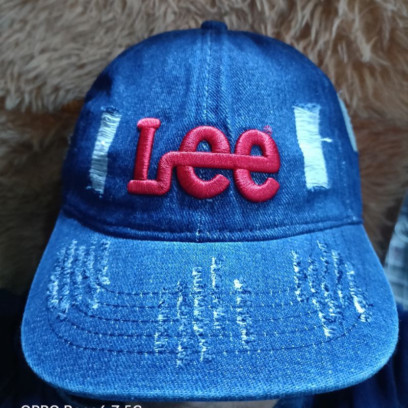 lee denim tattered cap (metal lock) | Shopee Philippines