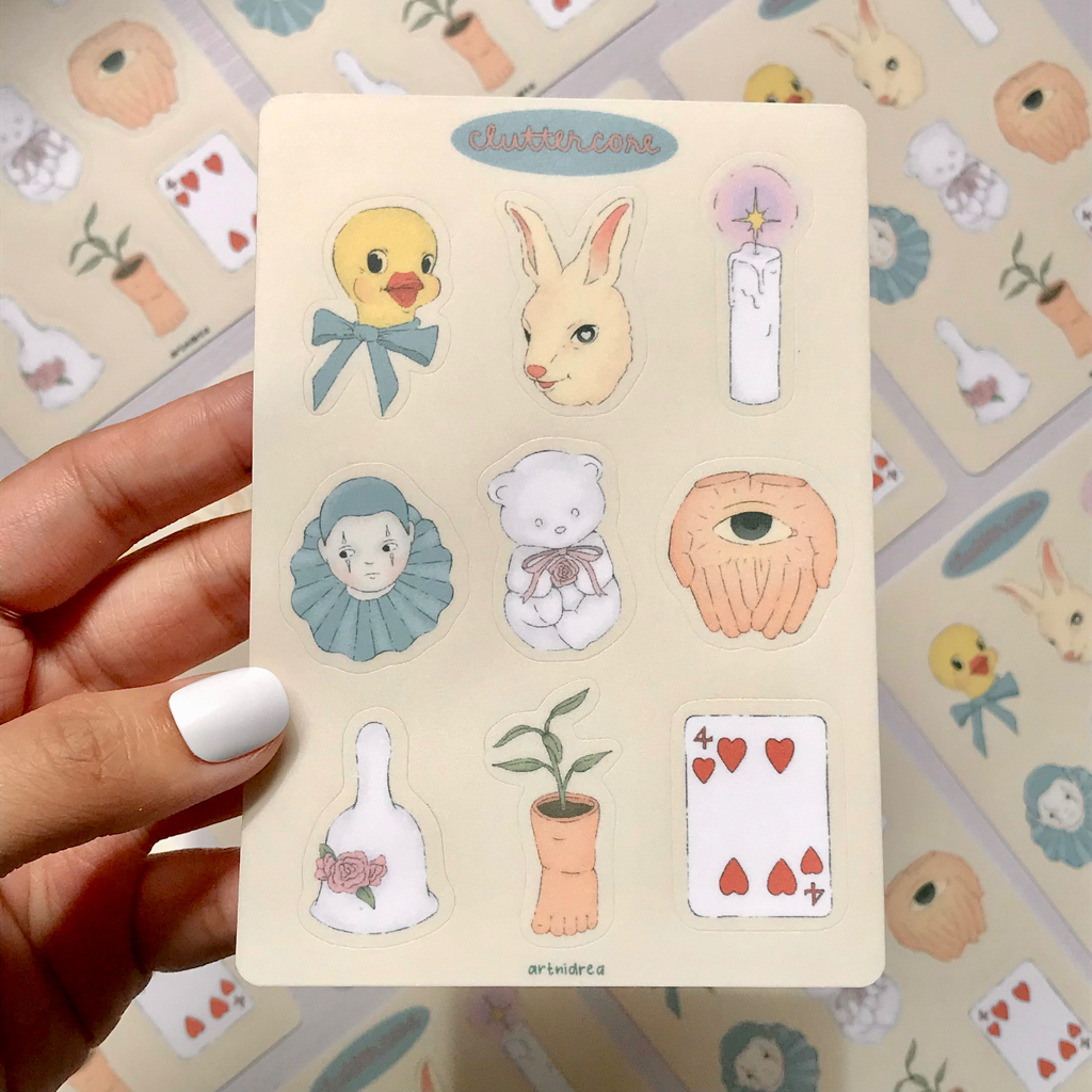 CLUTTERCORE Matte Vinyl Waterproof Sticker Sheet by Art ni Drea ...