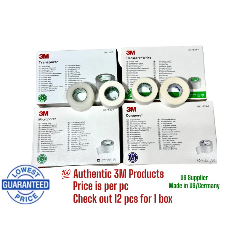 3M Transpore Micropore Durapore surgical tape sold per piece | Shopee ...