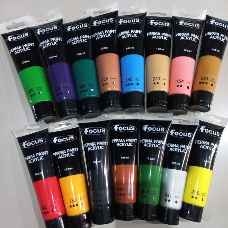 Focus Perma Paint Acrylic Tube 100ml | Shopee Philippines