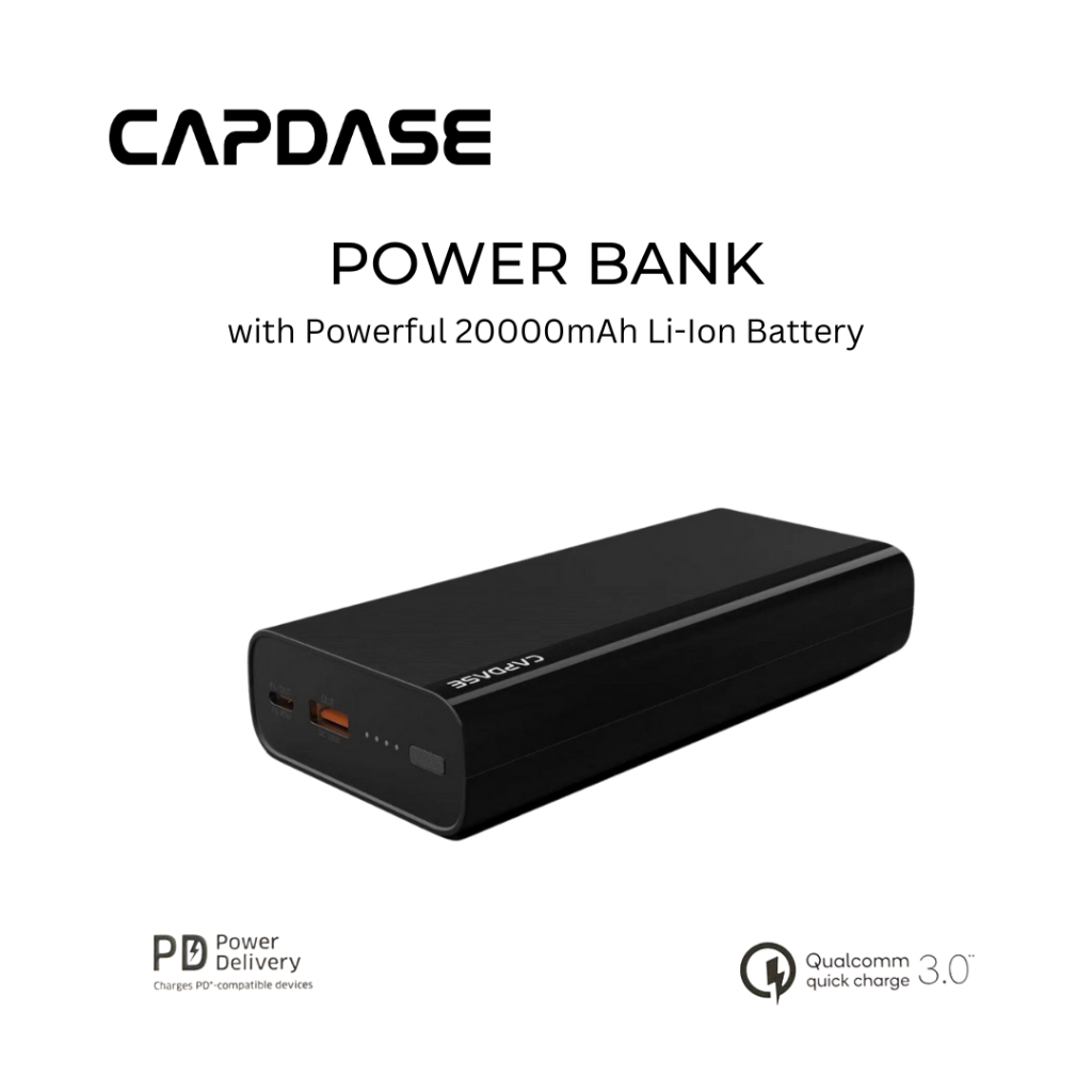 CAPDASE Power Essential 20000mAh PD20W+QC18W Powerbank | Shopee Philippines