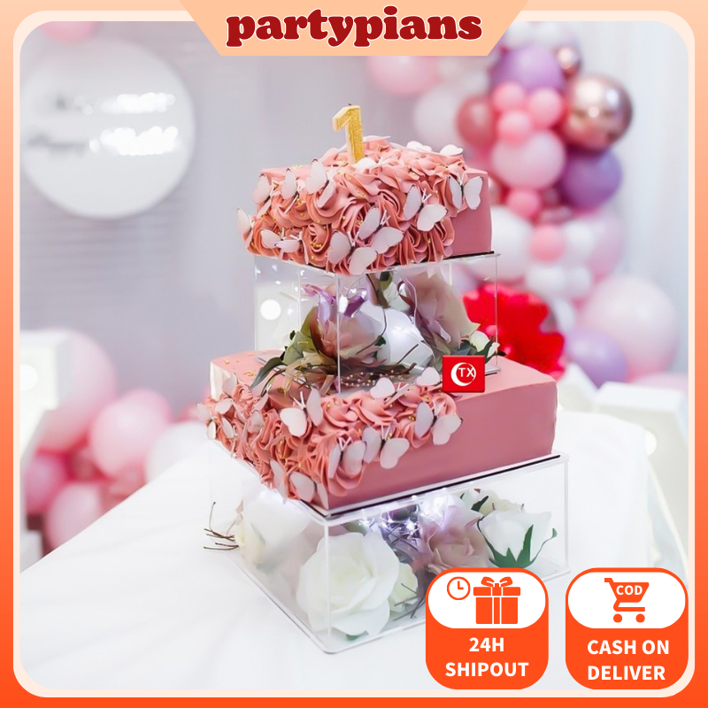 Cake Spacer Square Fillable Cake Tillers Separator Cake Layerer Cake ...