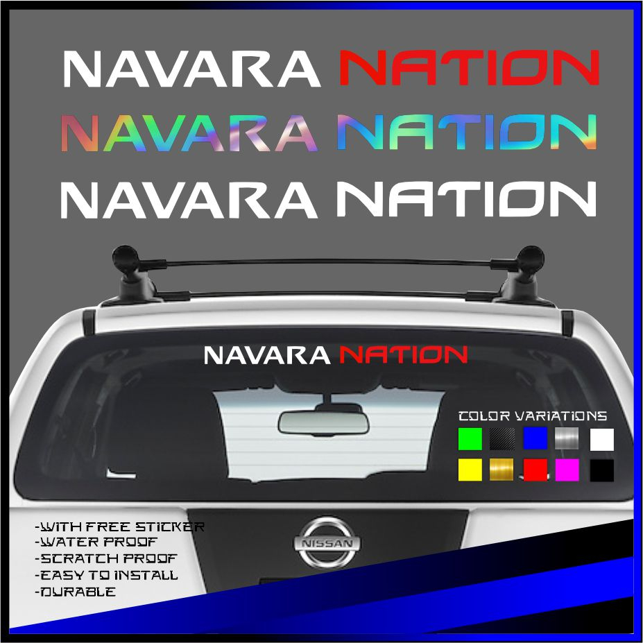 NAVARA NATION back mirror sticker cut-out durable ang high quality ...
