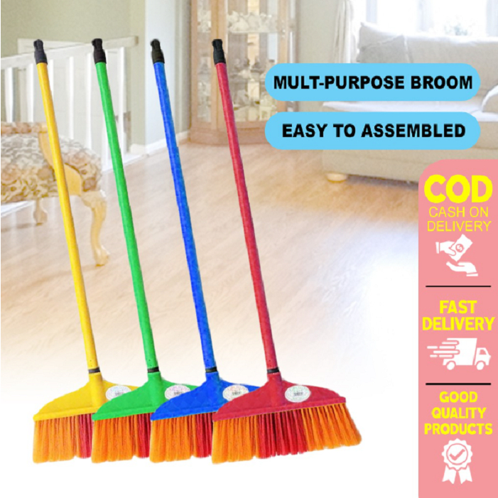 Plastic Broom Floor Cleaning Broom With Handle, Portable Tool For ...