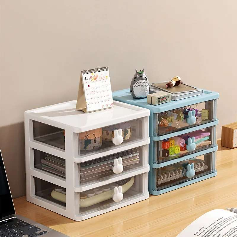 Multilayer Desktop Organizer 3 Layer Drawer Desk Plastic Storage Box ...