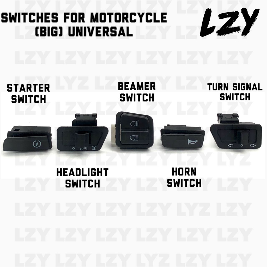 BIG Starter Headlight Hi/Low Horn Beamer Signal Light Handle Switch for ...