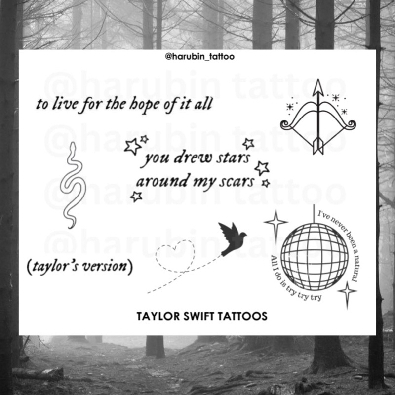 Taylor Swift inspired temporary tattoo sticker by harubin | Shopee ...