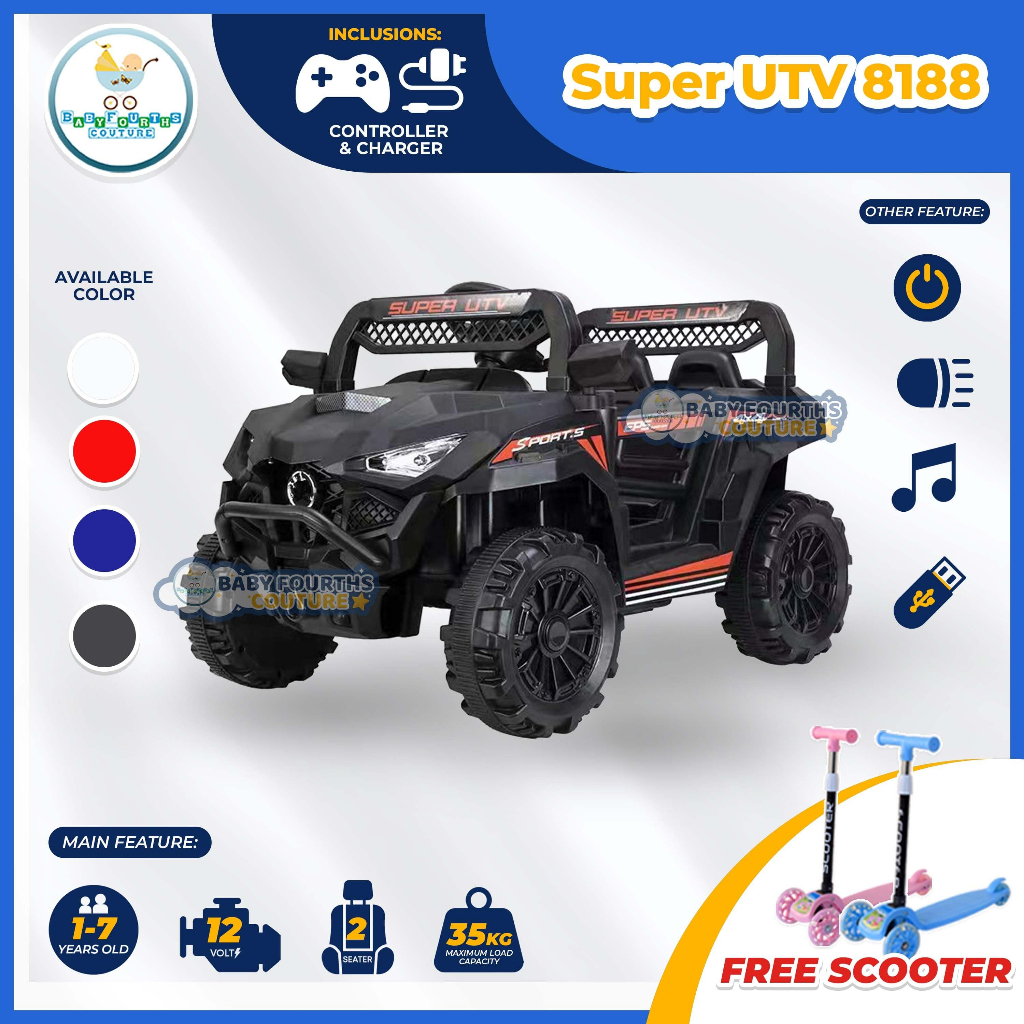 COD Rechargeable 8188 Super UTV Ride on Car for Kids | Shopee Philippines
