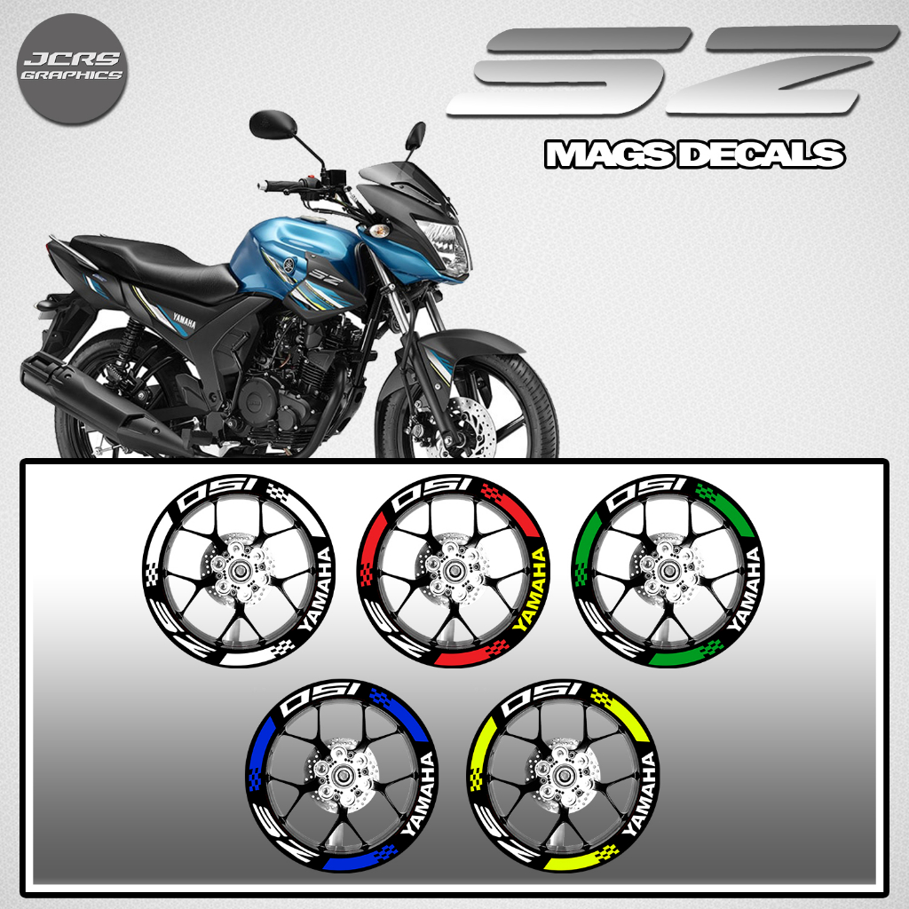 Cutout Motorcycle Mags Decal for Yamaha SZ FZ 150 - Rim Sticker for ...