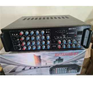 AV-733 Stereo Mixing Amplifier (BLACK) | Shopee Philippines