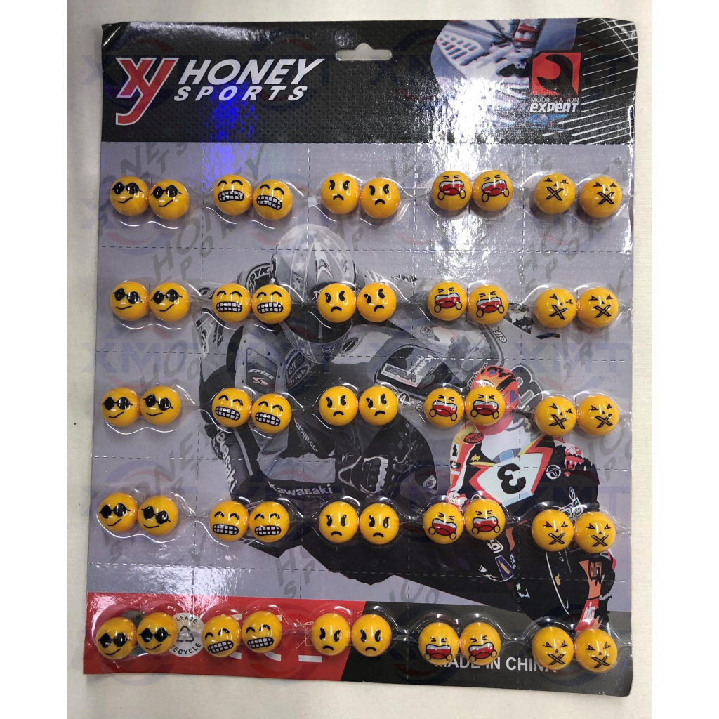 Tire Valve Cap/Pito Cap Universal for Bicycle/Motorcycle/Car Emoji ...