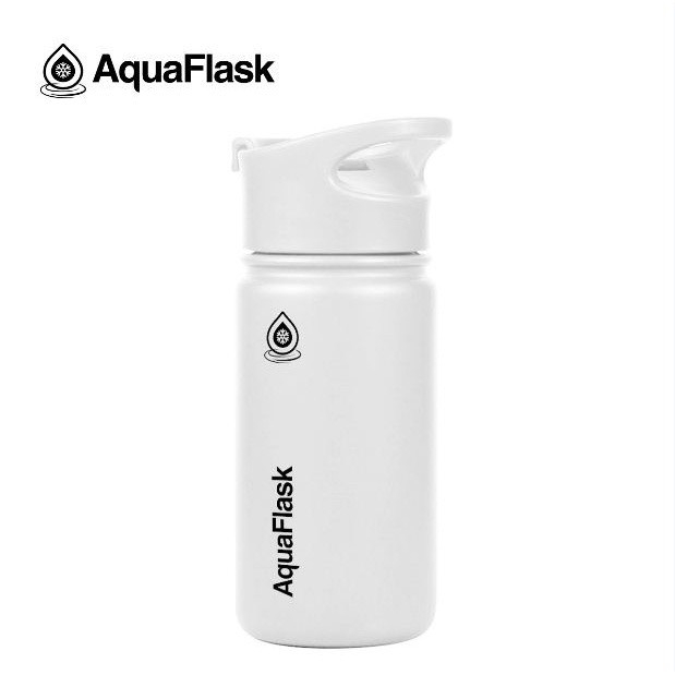Aquaflask (14oz) Wide Mouth ARTIC WHITE Vacuum Insulated Stainless ...