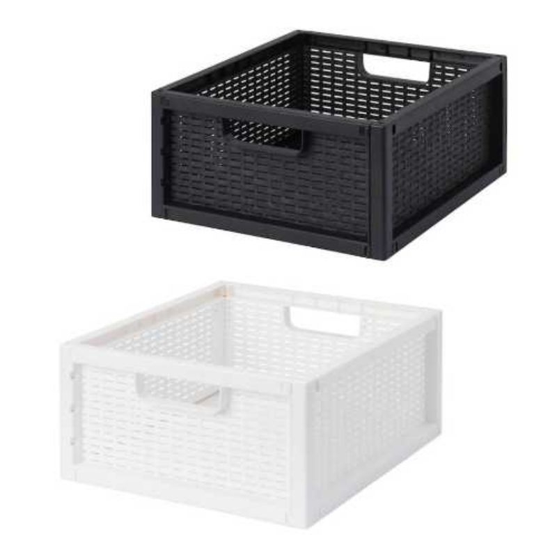 SKYFFEL Ìkea Basket, plastic white/black, (33x37x16 cm) | Shopee ...