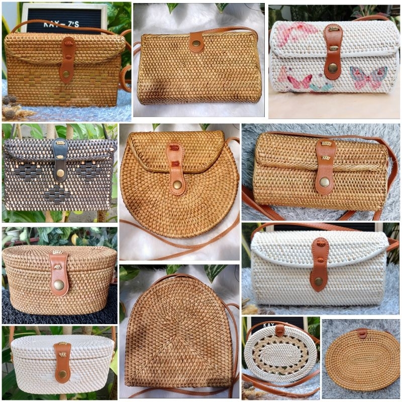 Authentic Rattan Bags Premium Designs and other shapes from Bali ...
