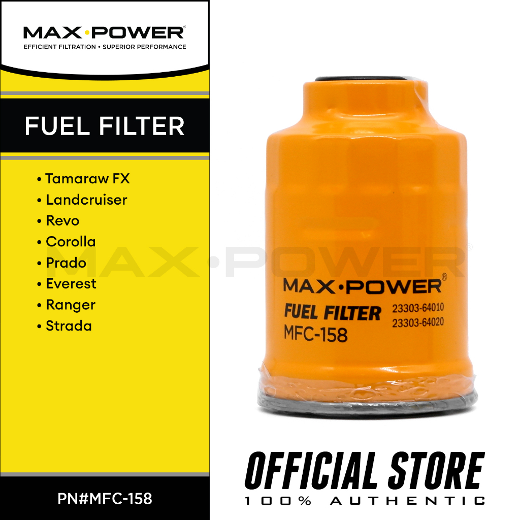 MAX POWER Fuel Filter for Toyota 1C/2C, Landcruiser VX,Tamaraw, Revo ...