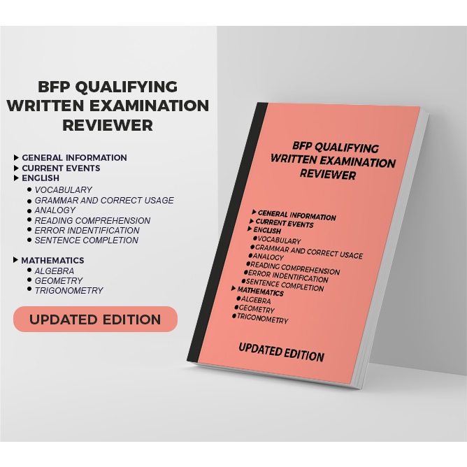 Bfp Qualifying Written Exam Reviewer 2025 Edition Shopee Philippines