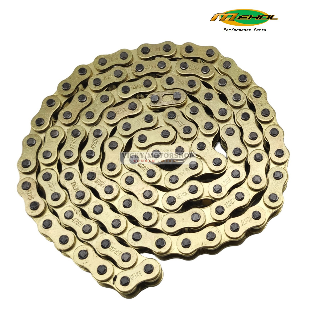 MEHOL GOLD CHAIN FOR MOTORCYCLE 428H-120L | Shopee Philippines