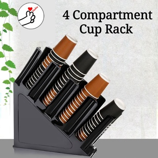 【Ready From PH】Cup holder Rack Counter Coffee Cup Lid Holder 4 ...