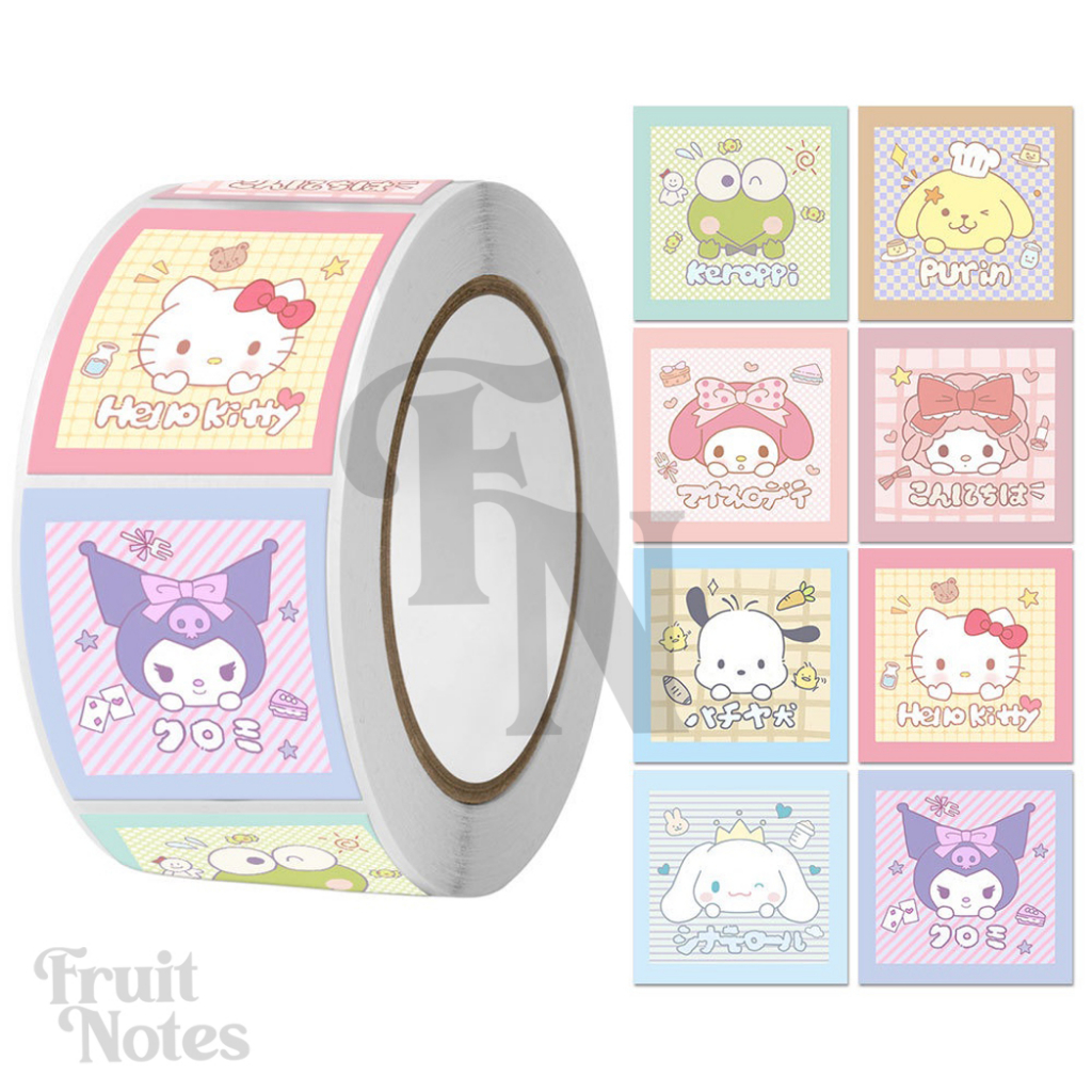 VG050 500pcs per roll Sanrio Theme Sticker | Shopee Philippines