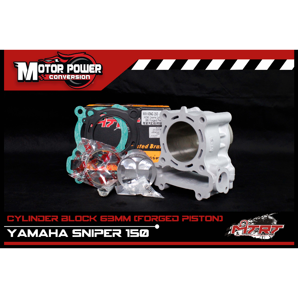 MTRT sniper 135/150 chromebore block forged piston (63MM) | Shopee ...