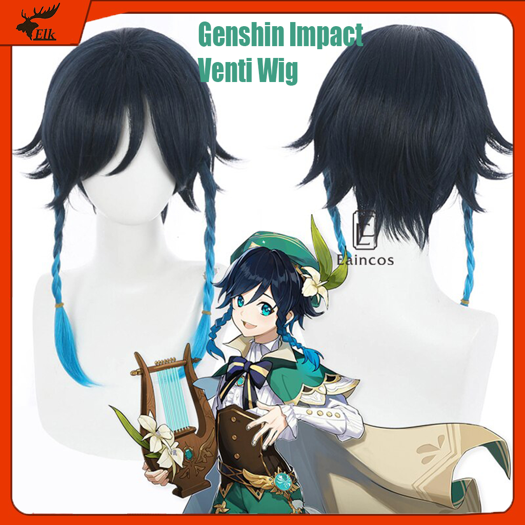 【Manila Ship】Genshin Impact Venti Cosplay Costume Uniform Wig Cosplay ...