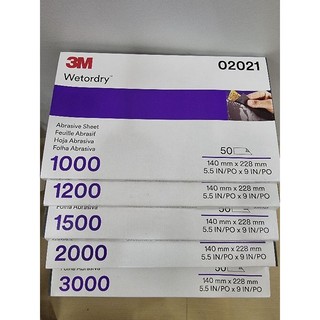 3M Wetordry Sand paper 401Q 1000 1200 1500 2000 3000 grit "ORIGINAL 3M ...