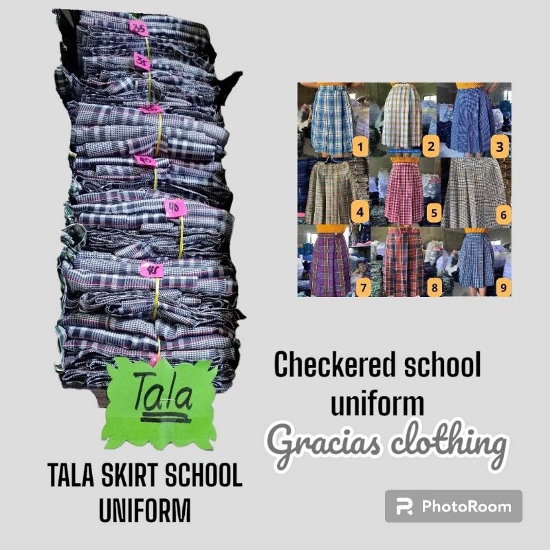 CHECKERED SKIRT TALA SCHOOL UNIFORM GOOD QUALITY KATRINA FABRIC SUPER ...