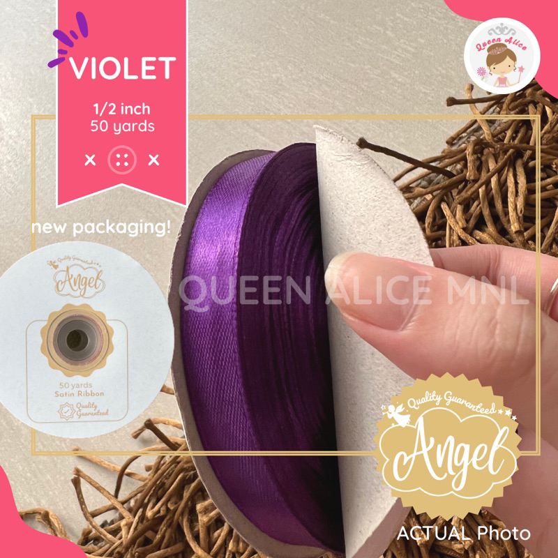 ANGEL Satin Ribbon Double-Edge 1/2 inch 50yds (12mm width) QUALITY ...