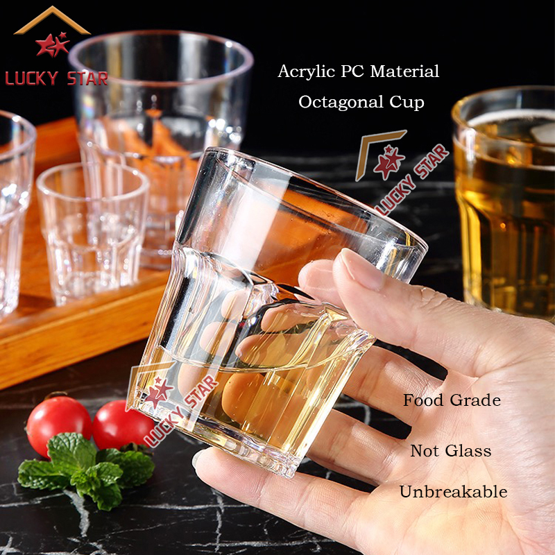 Acrylic PC Anti-Fall Plastic Cup / Octagonal Cup / Spirits Cup ...